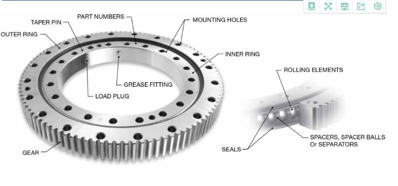 What are the components of the slewing ring - XZWD